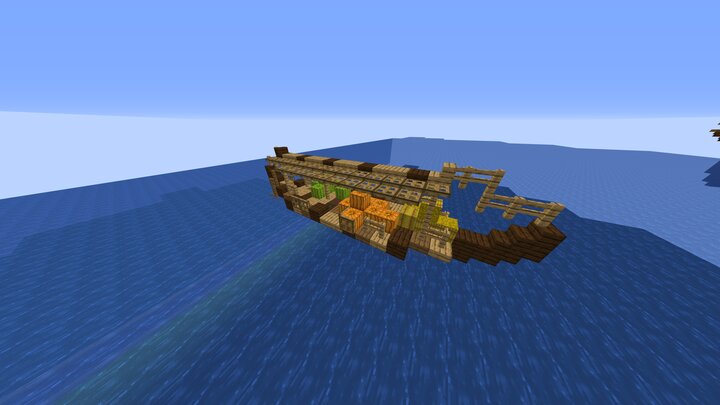 small Asian trade ship Minecraft Map