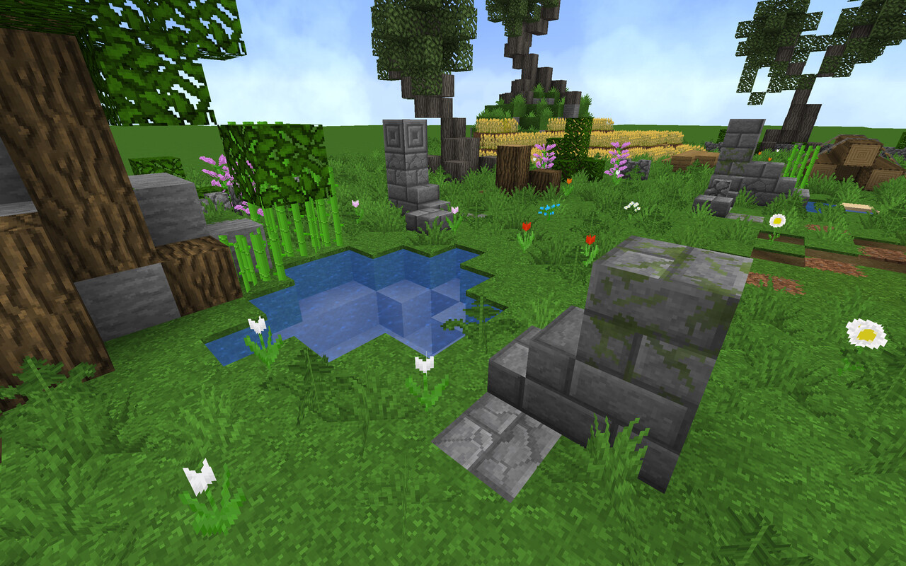 House under construction with garden (community garden event) Minecraft Map