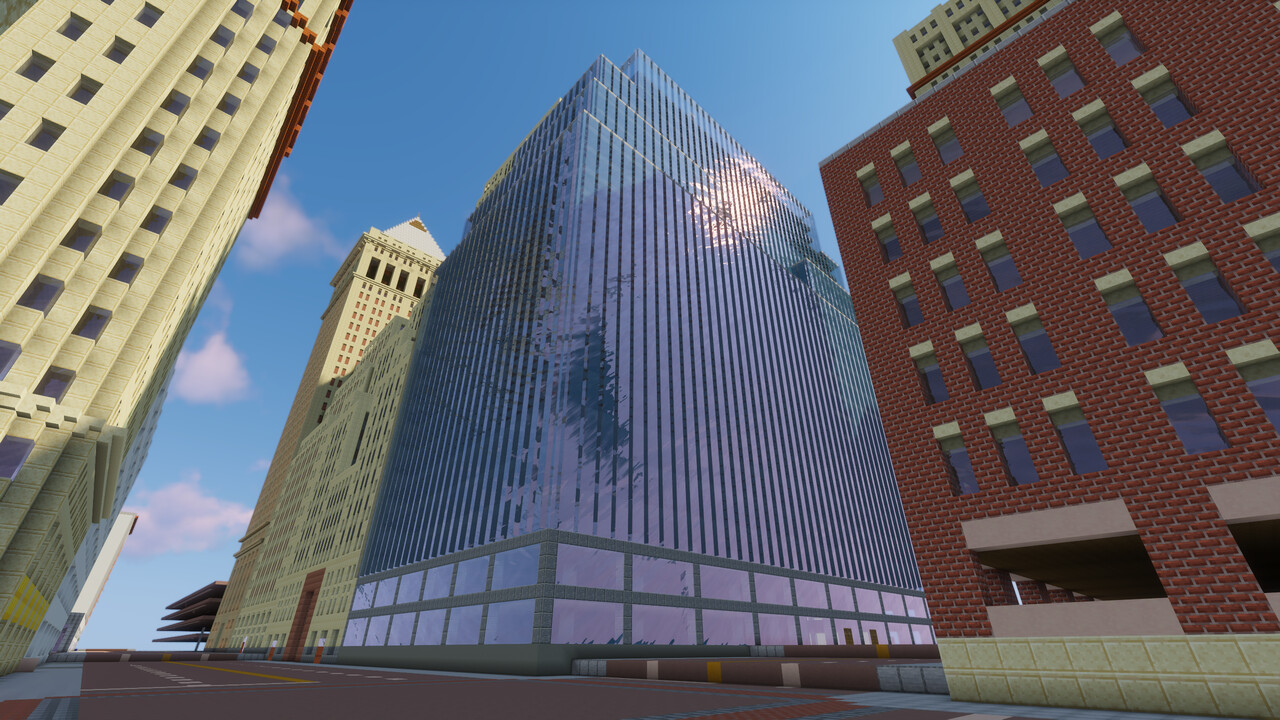 Mid-Century Skyscraper: Oakwood City (Facade) Minecraft Map
