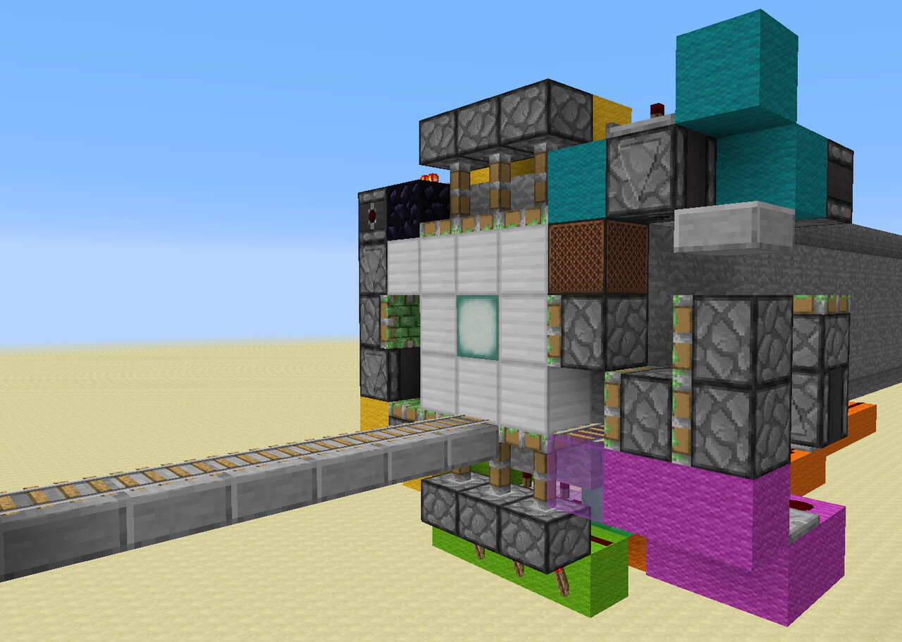 3x3 Rail Piston Door Minecraft Map