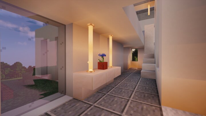 Hillside Modern Villa Minecraft Map