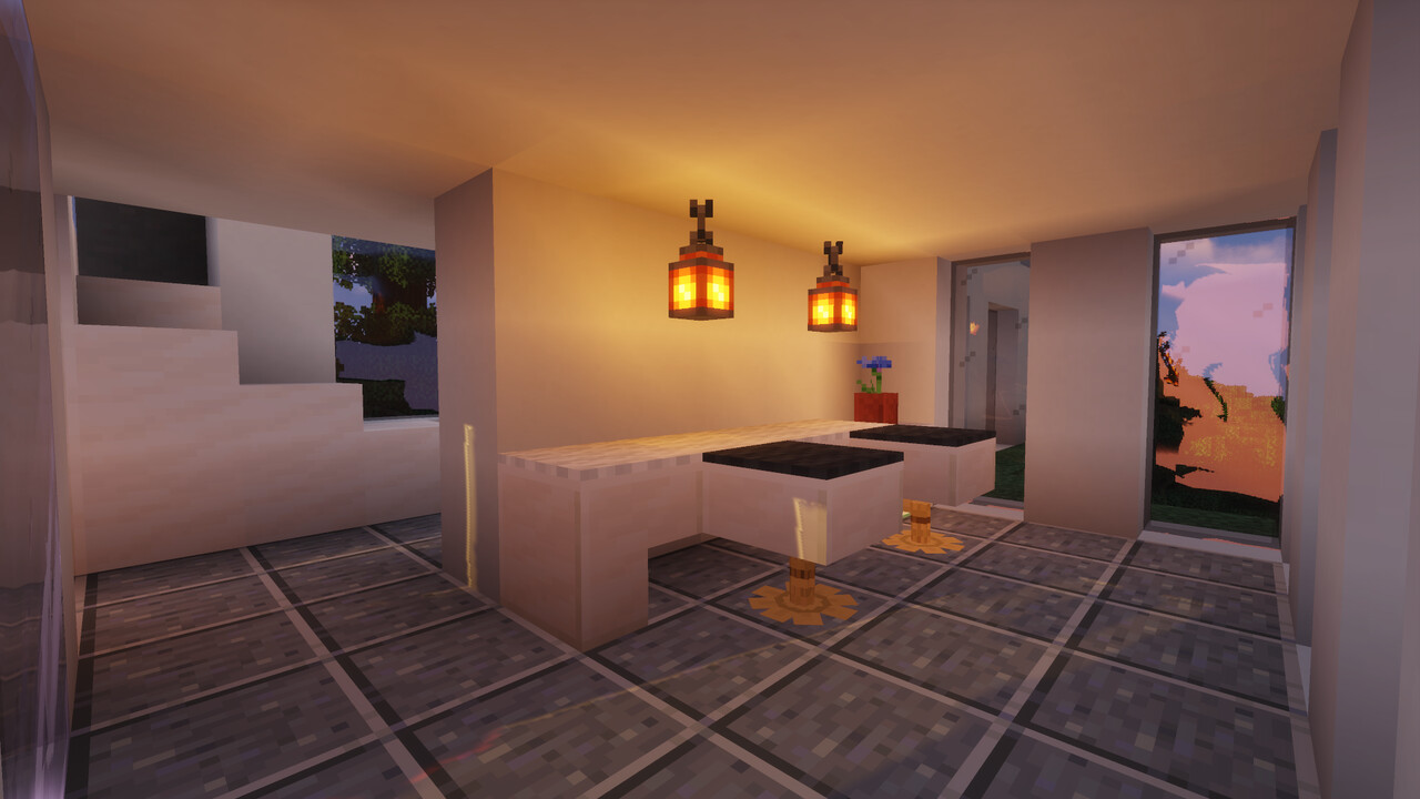 Hillside Modern Villa Minecraft Map