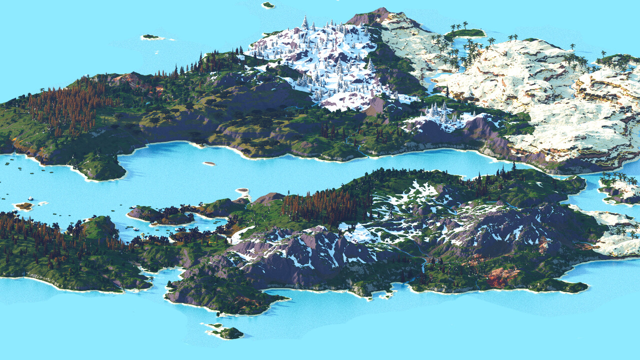 4000x4000 Multibiome map Minecraft Map
