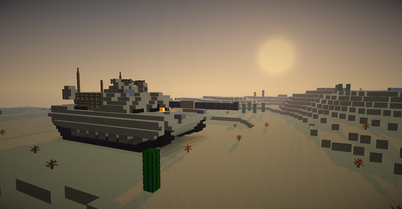 3：1 M1A2 Abrams Main Battle Tank Minecraft Map
