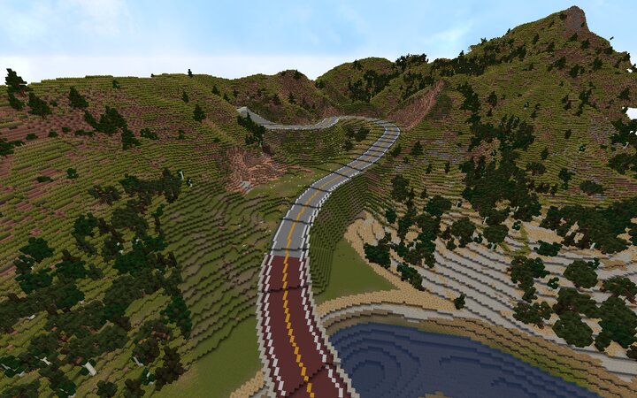 [Argon] Minecraft Realistic City and Mountains | 8,000 block road ...