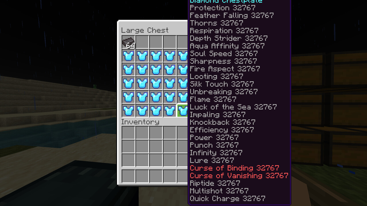 World Full of God Items For Easy Achievements Minecraft Map