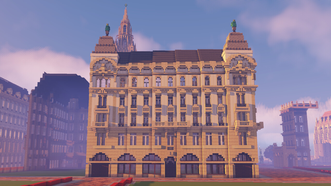 Some random traditional builds that I put together in 1 post Minecraft Map