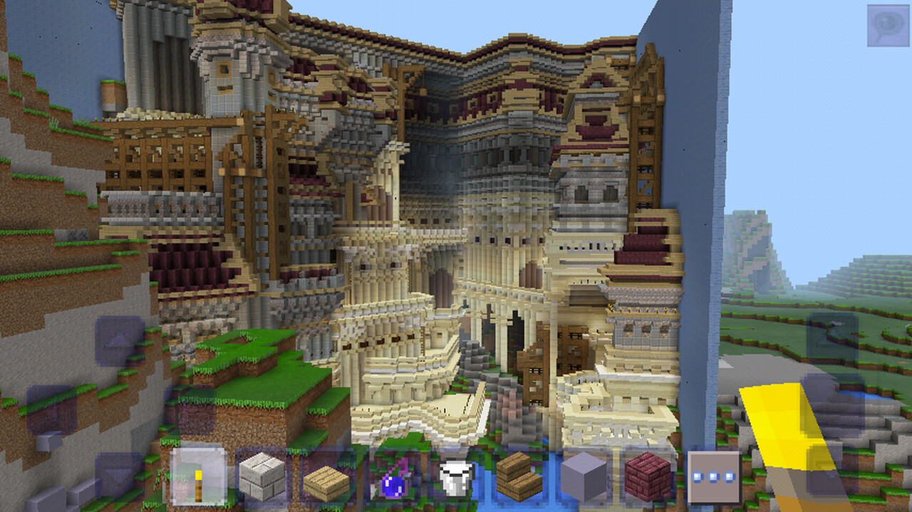 white base with dark structure on #MCPE Minecraft Map