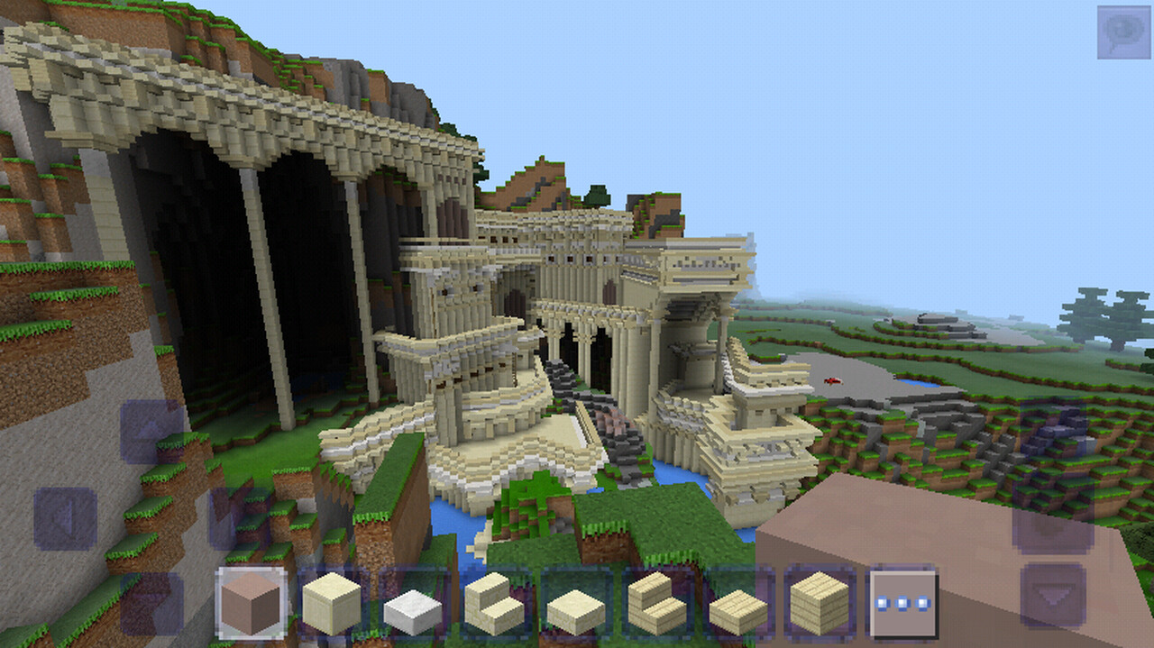 white base with dark structure on #MCPE Minecraft Map