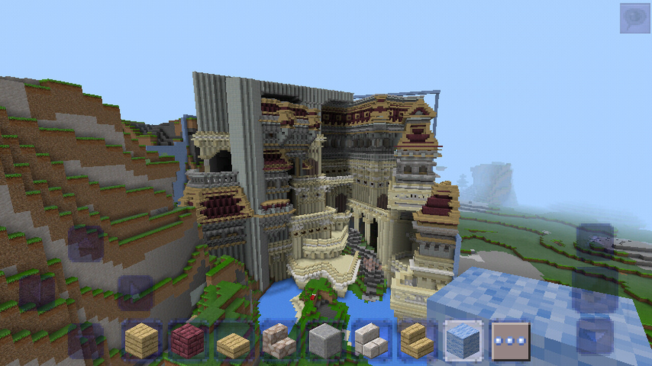 white base with dark structure on #MCPE Minecraft Map