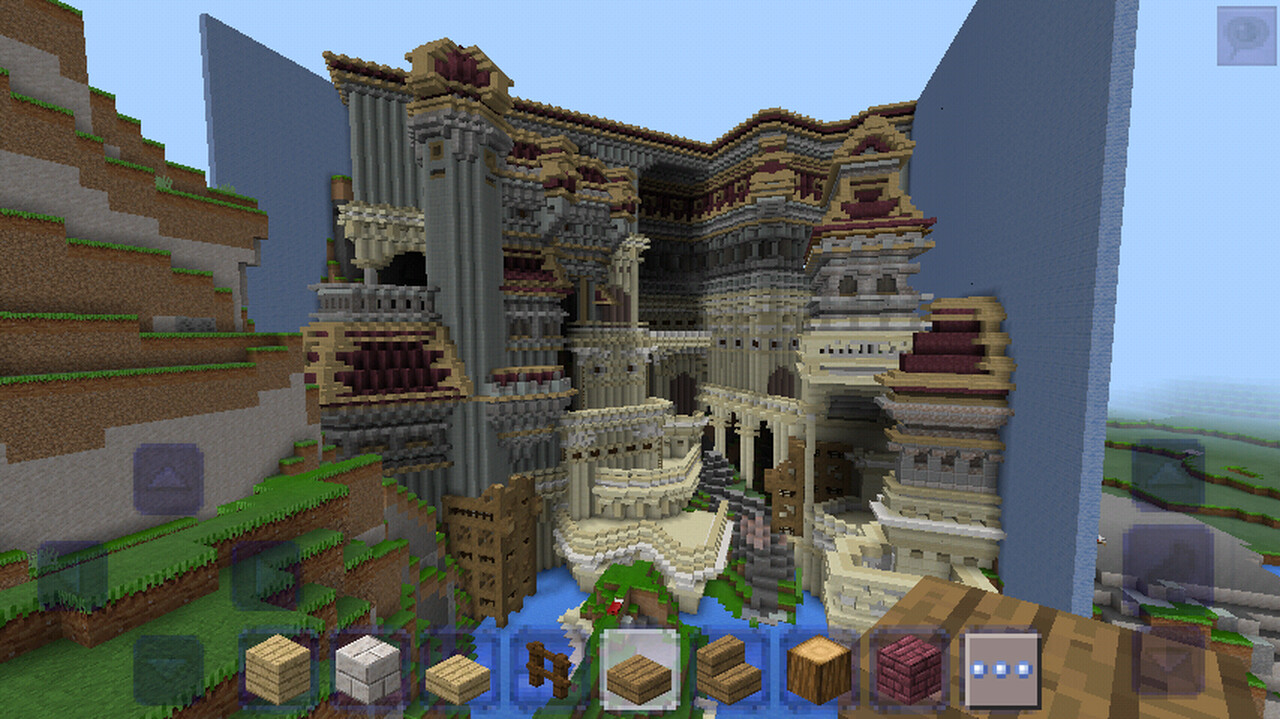 white base with dark structure on #MCPE Minecraft Map