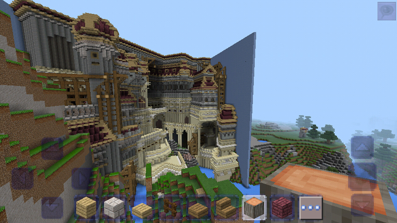 white base with dark structure on #MCPE Minecraft Map