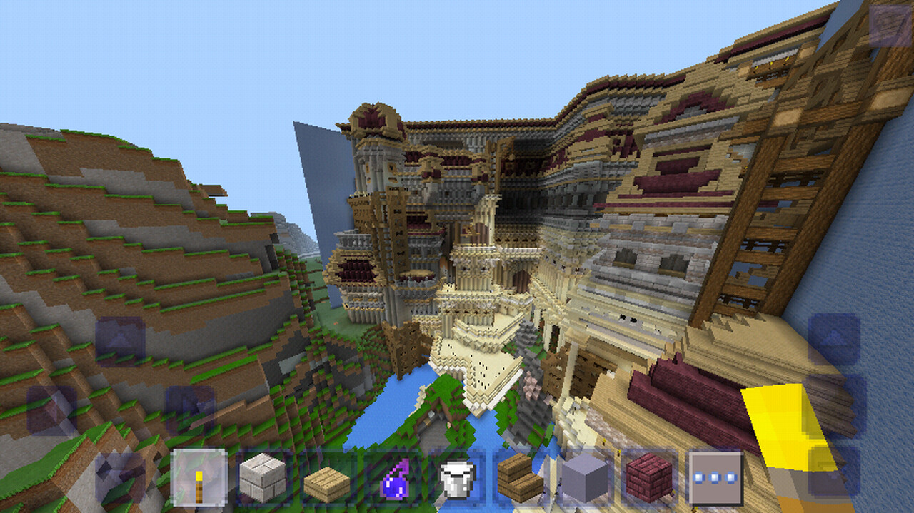 white base with dark structure on #MCPE Minecraft Map