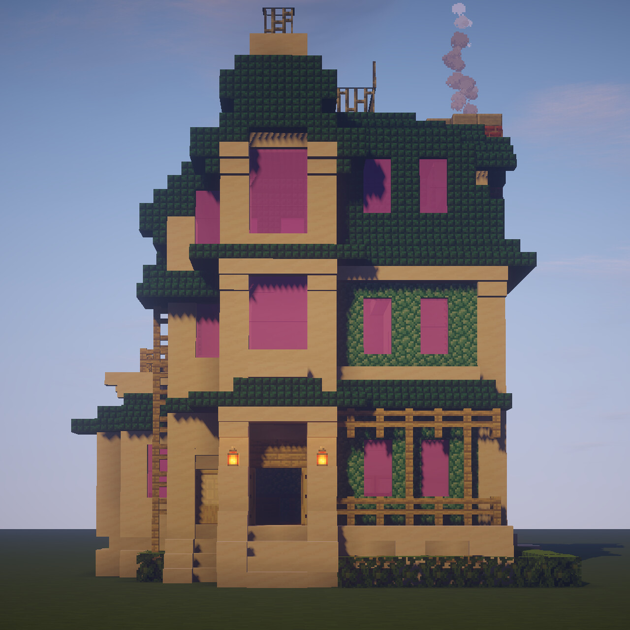 Blue Victorian Townhouse Minecraft Map