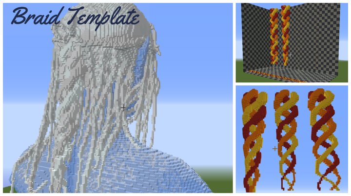 Three Strand Braid Template. Minecraft Map