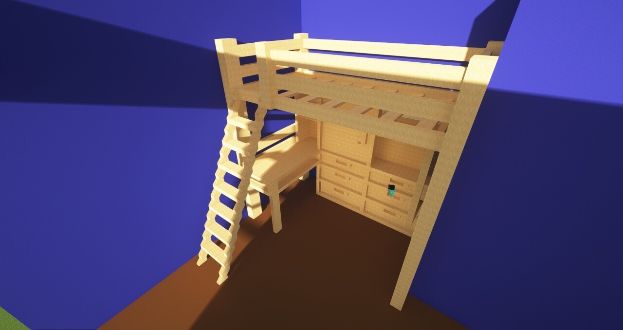 I JUST MADE A LOFT BED DESIGN Minecraft Map