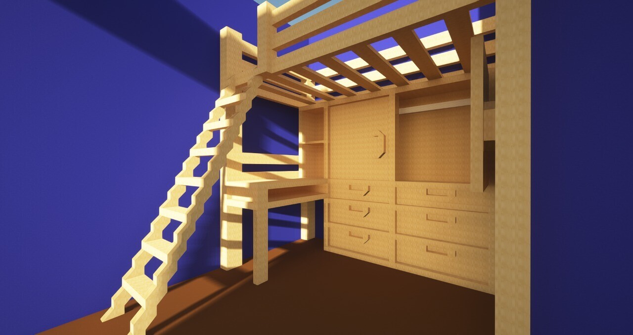I JUST MADE A LOFT BED DESIGN Minecraft Map