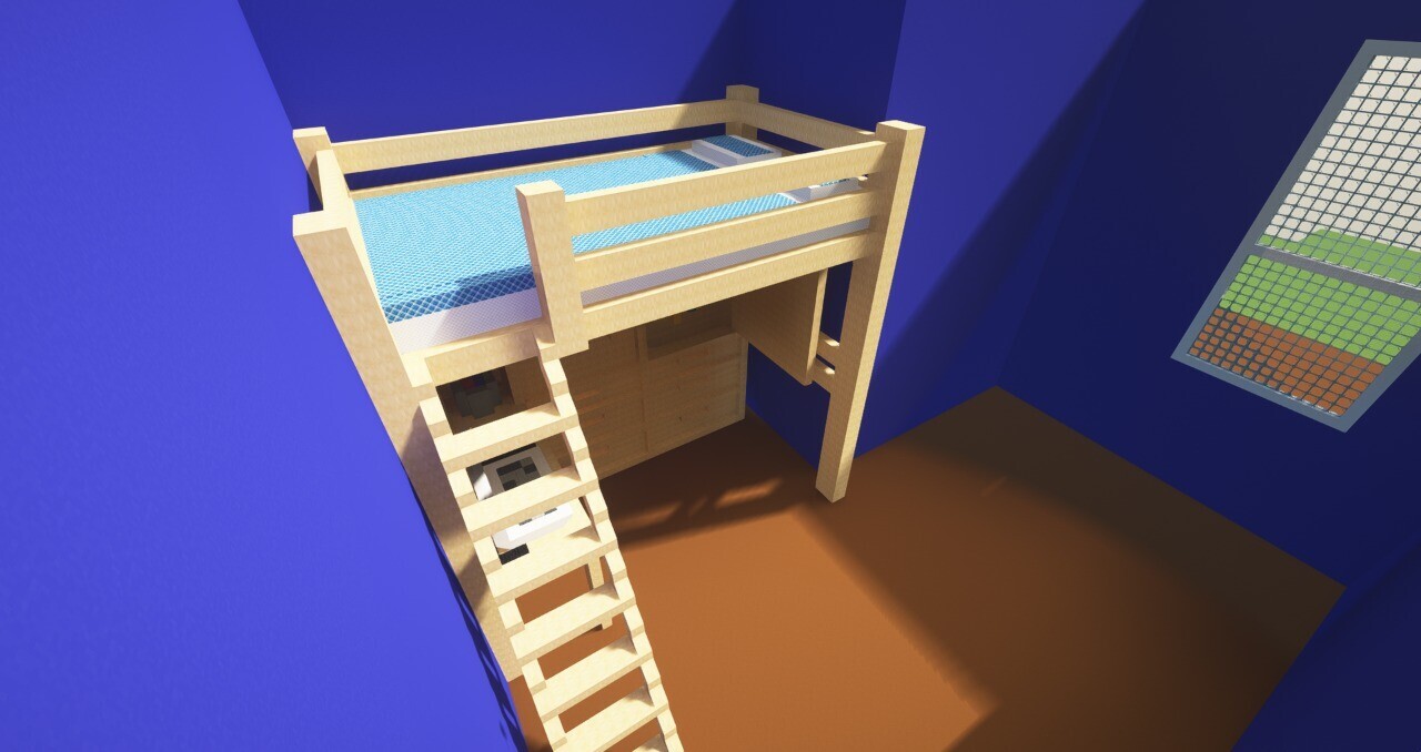 I JUST MADE A LOFT BED DESIGN Minecraft Map