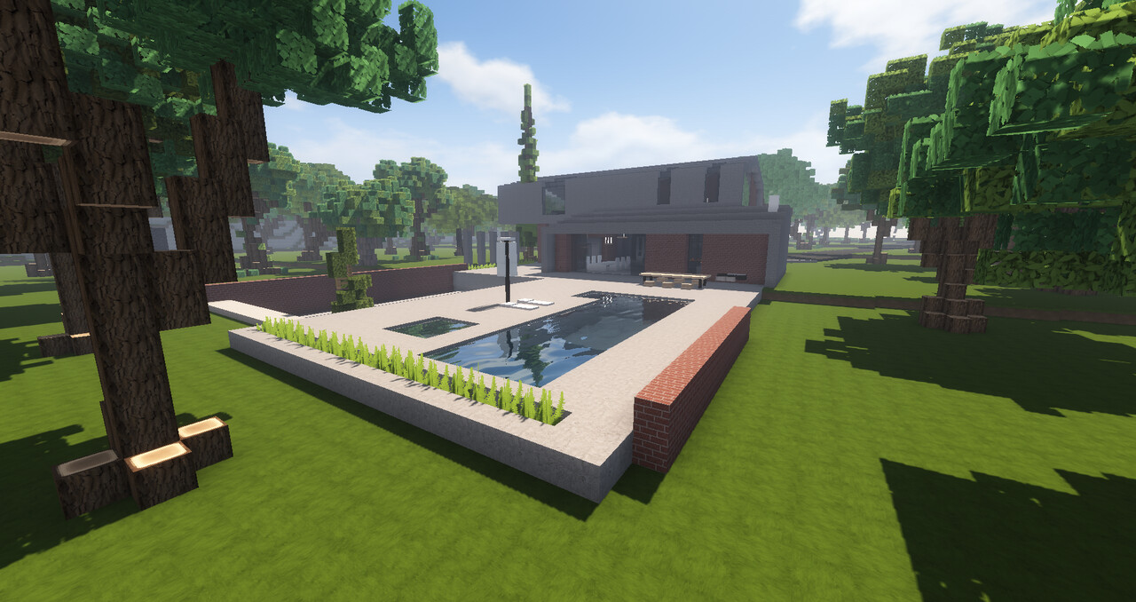 Modern Brick House Minecraft Map