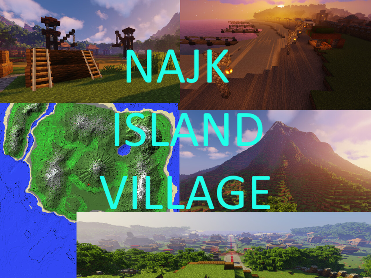 Custom island with village Minecraft Map