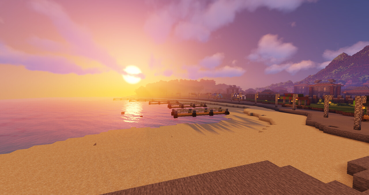 Custom island with village Minecraft Map