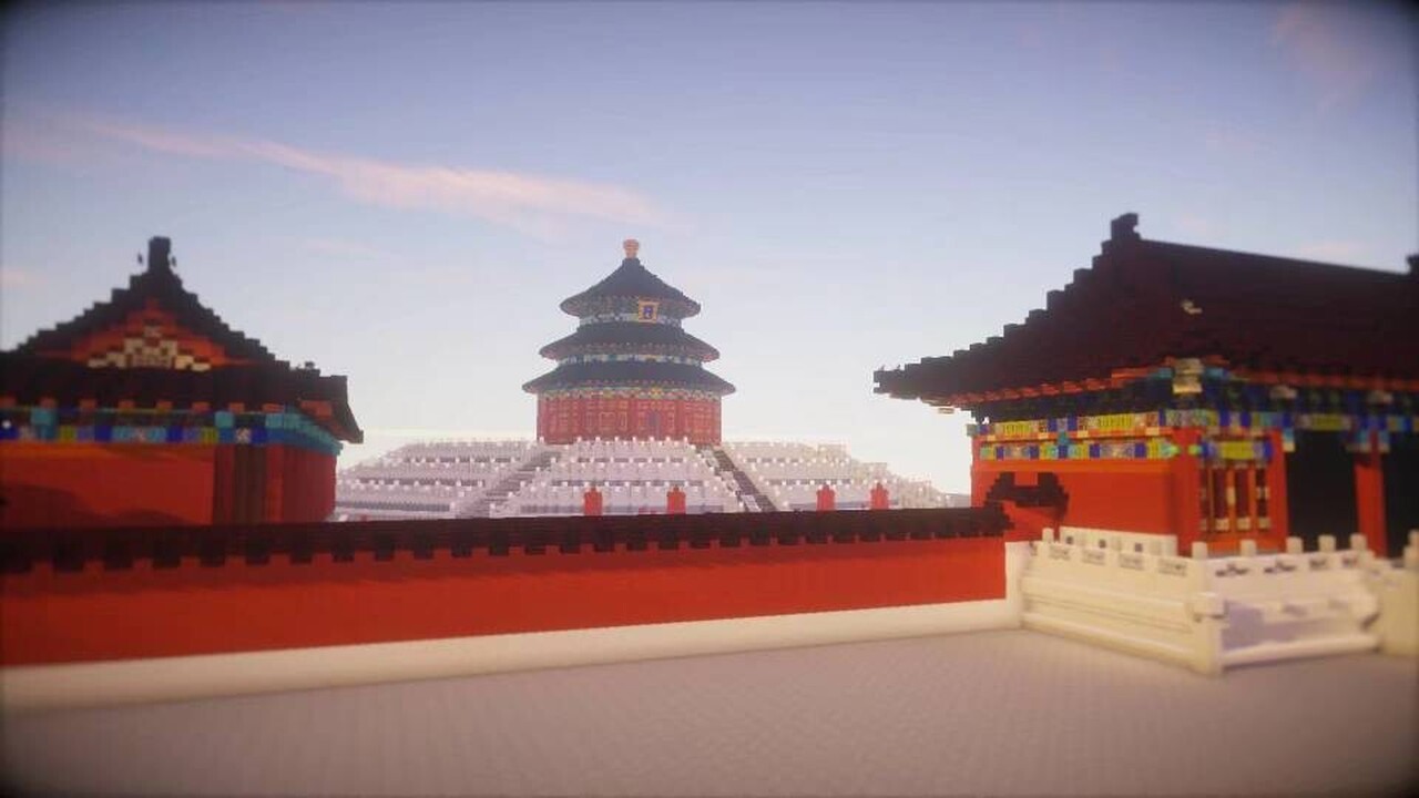 [minecraft]Palace architecture in traditional Chinese style Minecraft Map