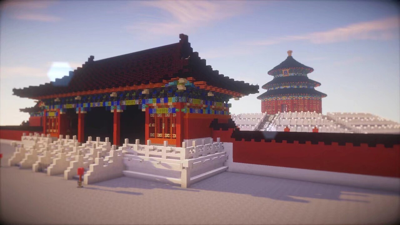 [minecraft]Palace architecture in traditional Chinese style Minecraft Map