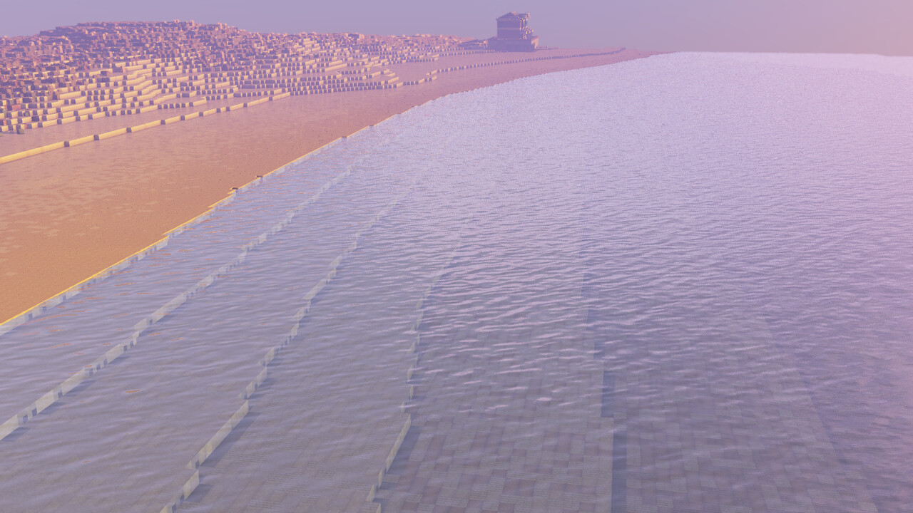 Flemish sea and dunes with gradient beach Minecraft Map