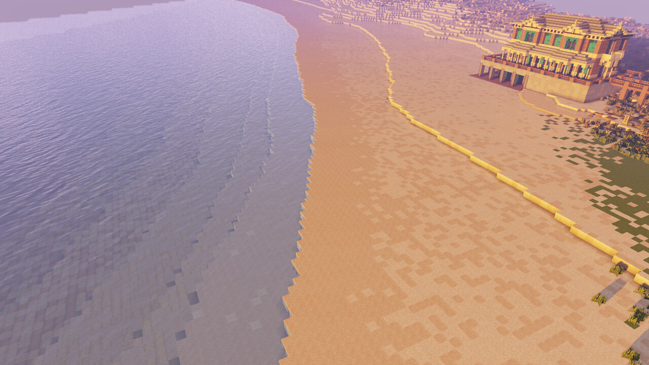 Flemish sea and dunes with gradient beach Minecraft Map