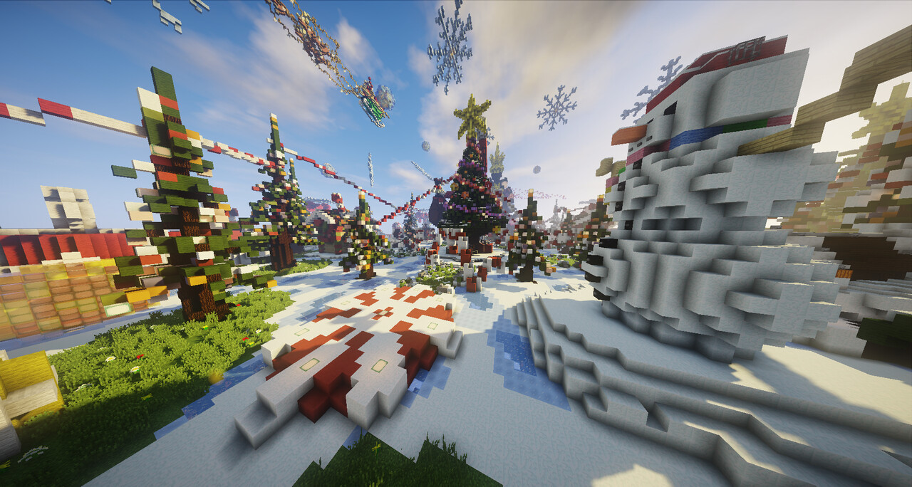⭐ EXCLUSIVE ⭐ Santa Hub - AliensBuilds 🎅 🎄 Xmas 🎄 Minecraft Map