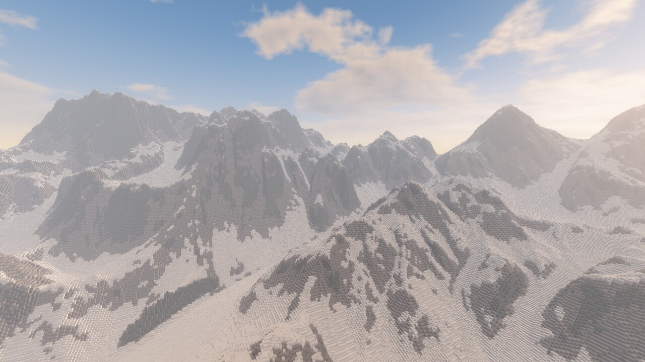 Snowy mountains Minecraft Map