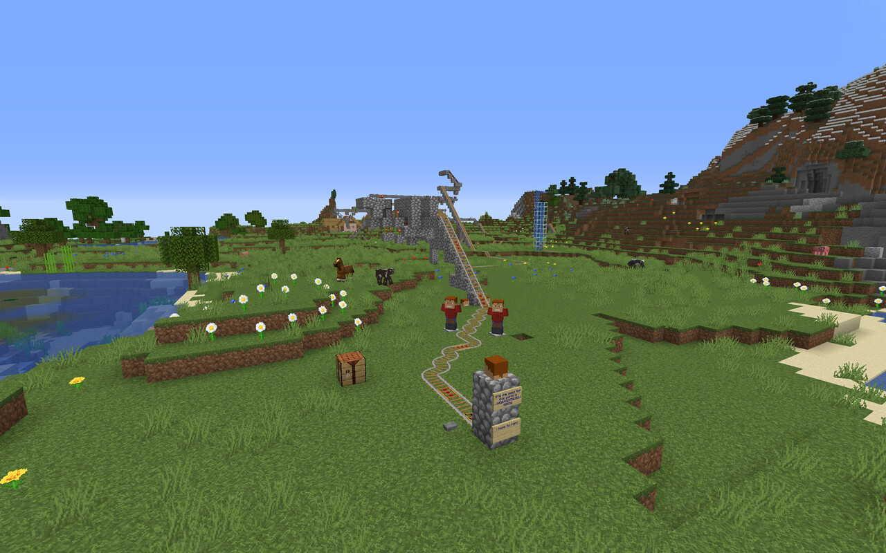 AN ACTUAL Minecart MAP Minecraft Map