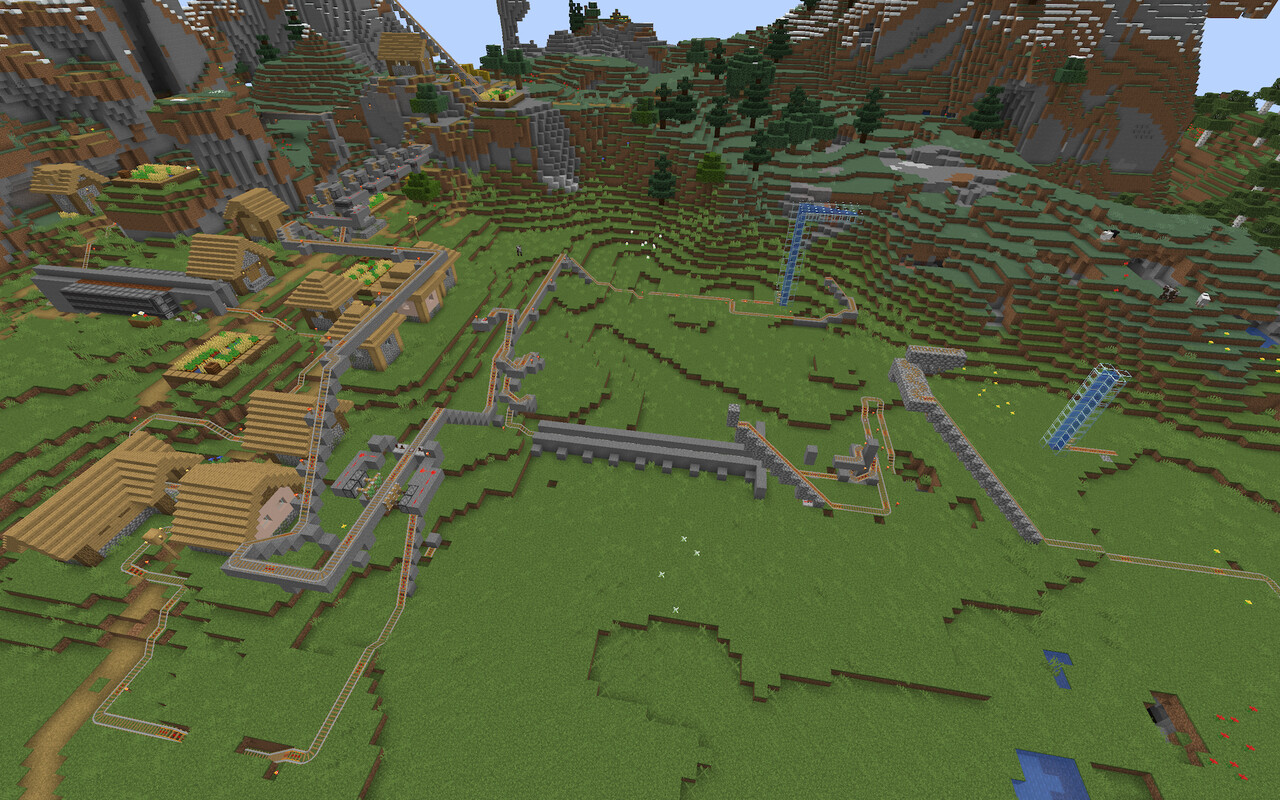 AN ACTUAL Minecart MAP Minecraft Map