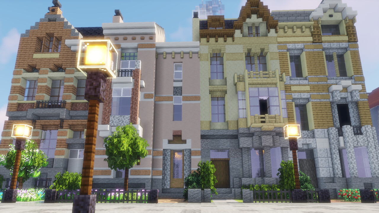 Flemish town based on Antwerp and Brussels Minecraft Map