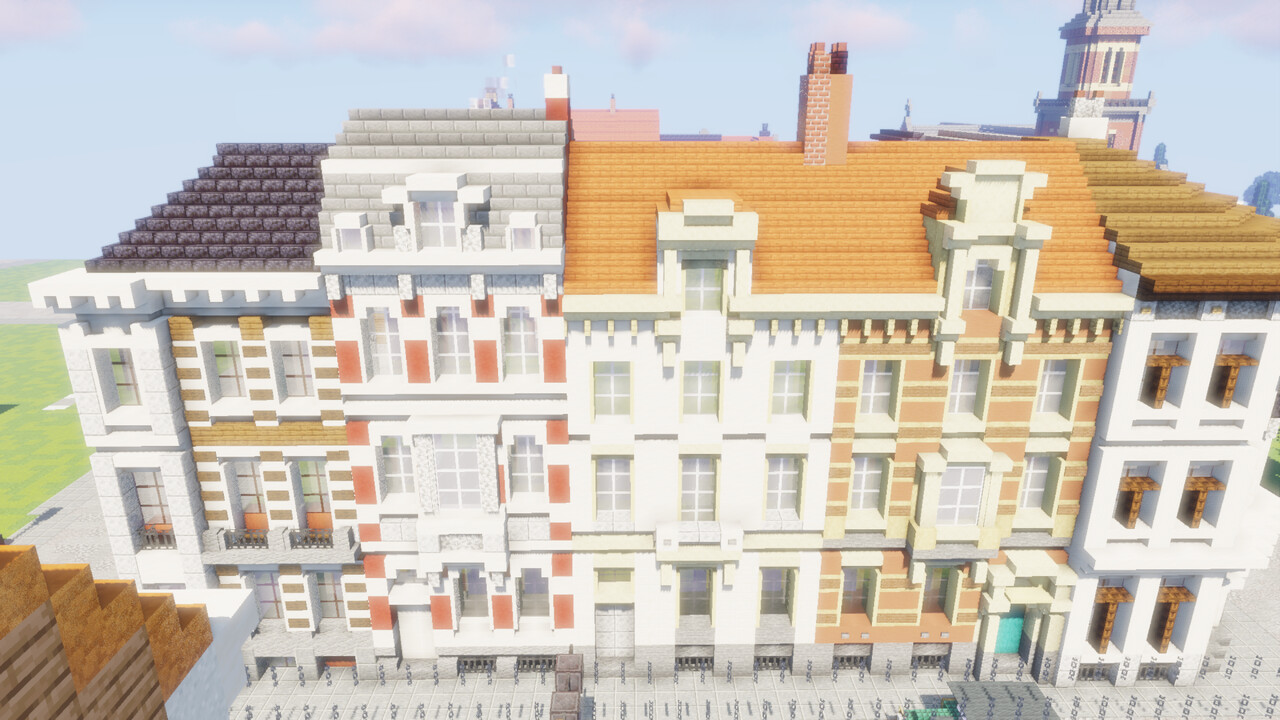 Flemish town based on Antwerp and Brussels Minecraft Map