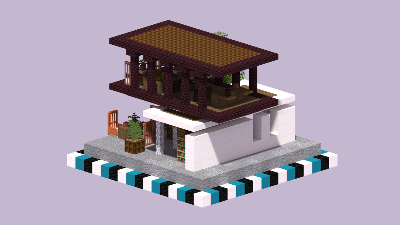 Small Modern Bookstore Minecraft Map