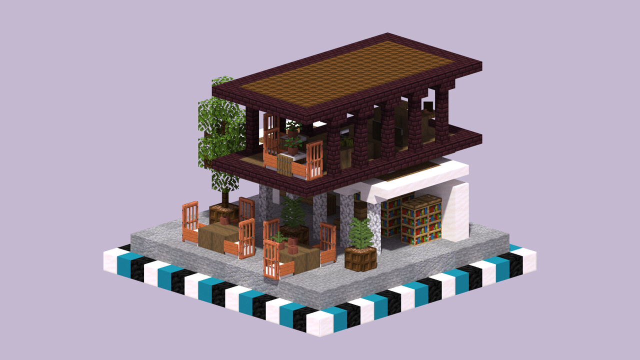 Small Modern Bookstore Minecraft Map