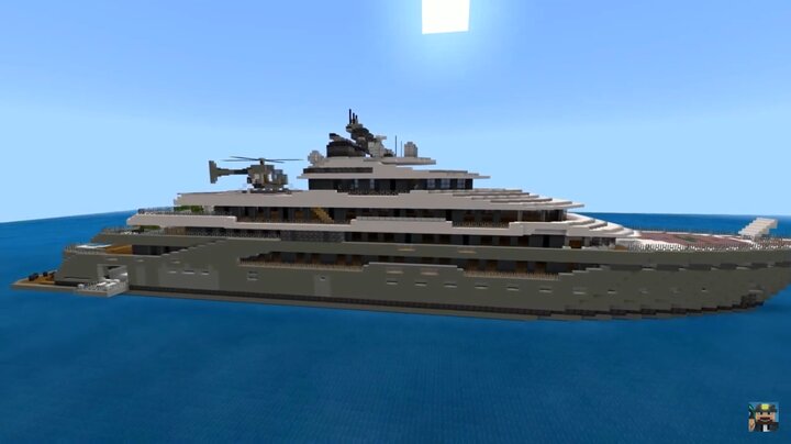 Minecraft Charter Super Yacht Tutorial Download (Flying Fox) Minecraft Map