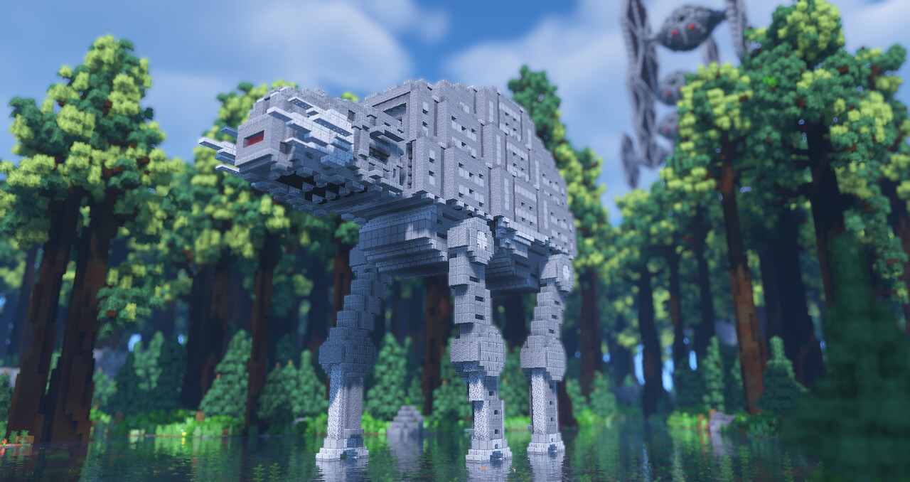 Endor with ATATs and TIE Fighters Minecraft Map