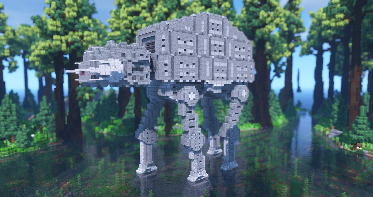 Endor with ATATs and TIE Fighters Minecraft Map