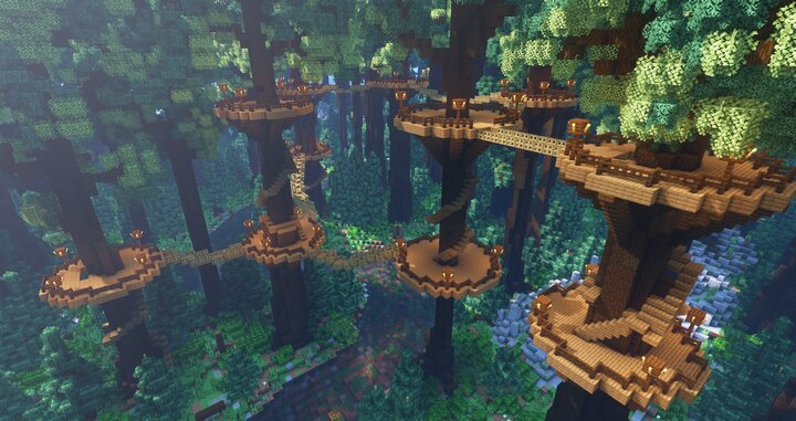 Endor with ATATs and TIE Fighters Minecraft Map