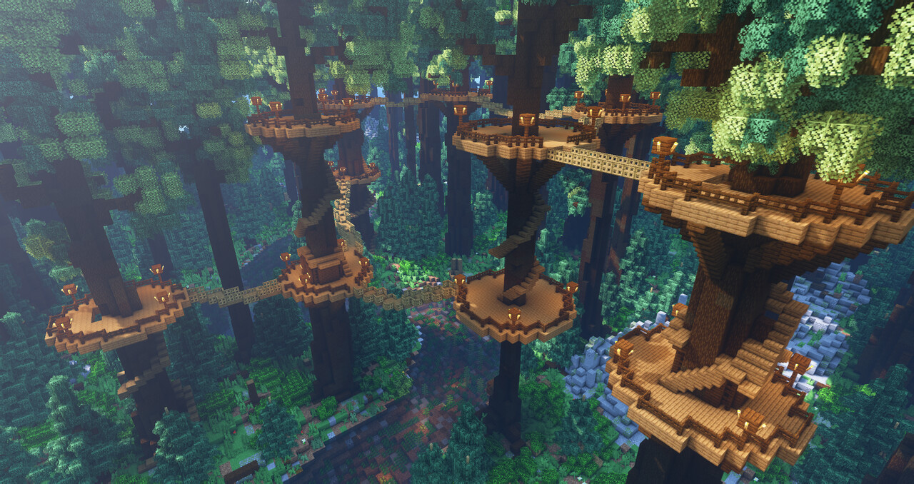 Endor with ATATs and TIE Fighters Minecraft Map