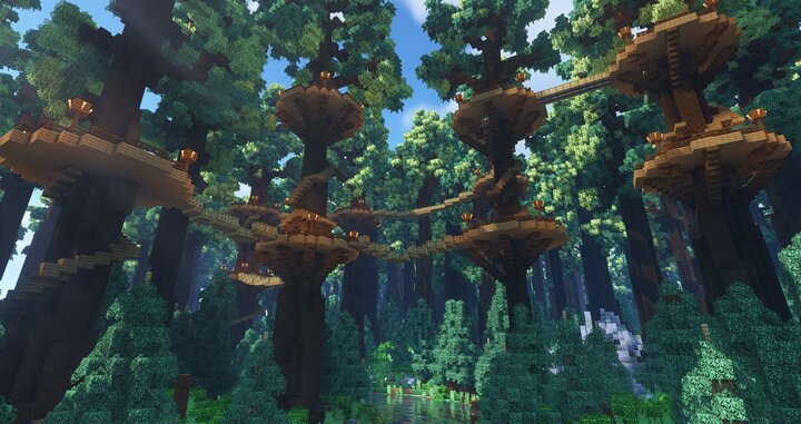 Endor with ATATs and TIE Fighters Minecraft Map