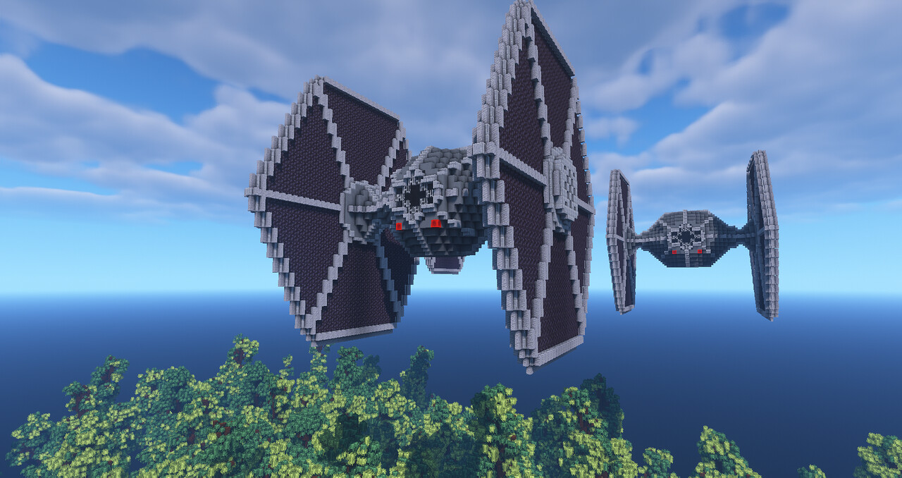 Endor with ATATs and TIE Fighters Minecraft Map
