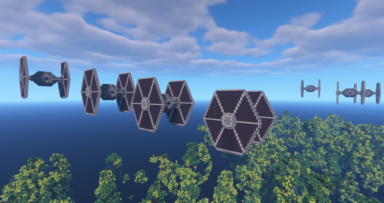 Endor with ATATs and TIE Fighters Minecraft Map