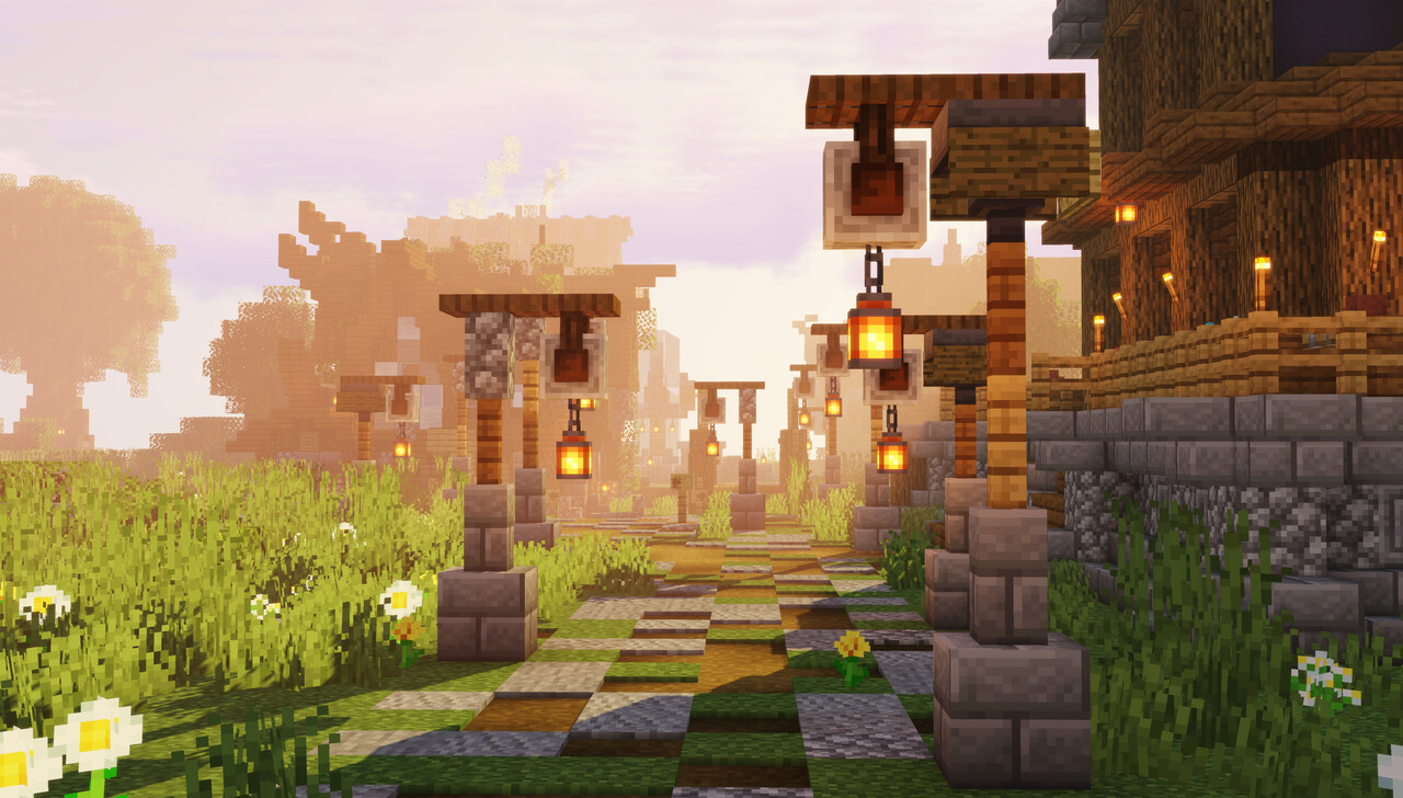 MEDIEVAL SKY ISLAND - SPAWN/LOBBY/HUB - RPG SURVIVAL Minecraft Map