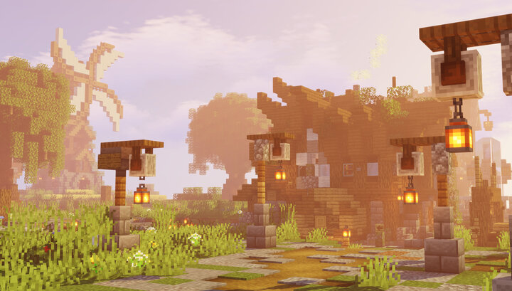 MEDIEVAL SKY ISLAND - SPAWN/LOBBY/HUB - RPG SURVIVAL Minecraft Map