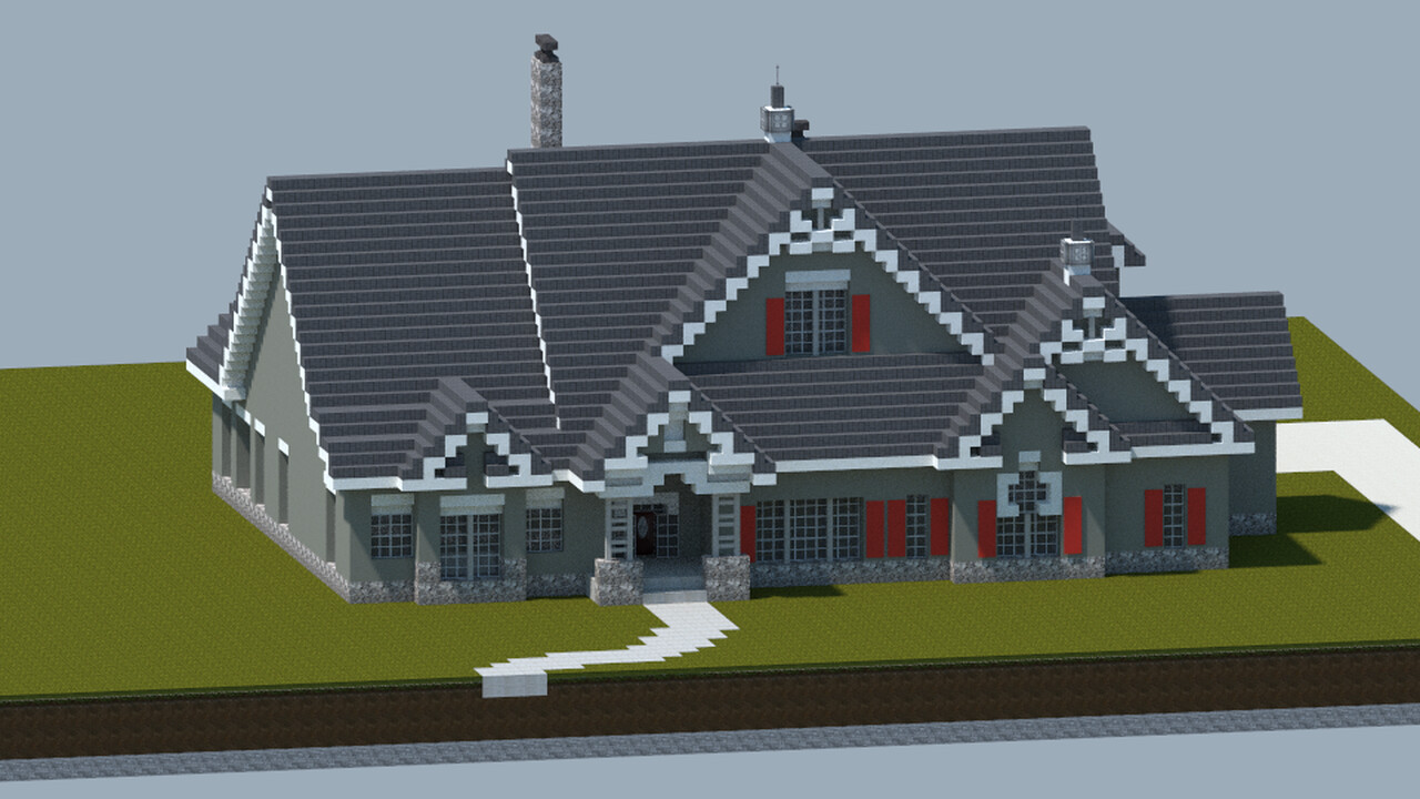 Ranch Style home #1 [With full interior and download] Minecraft Map