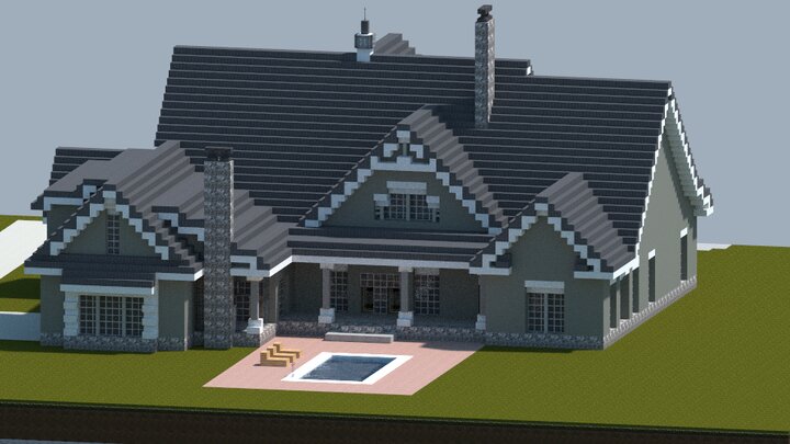 Ranch Style home #1 [With full interior and download] Minecraft Map