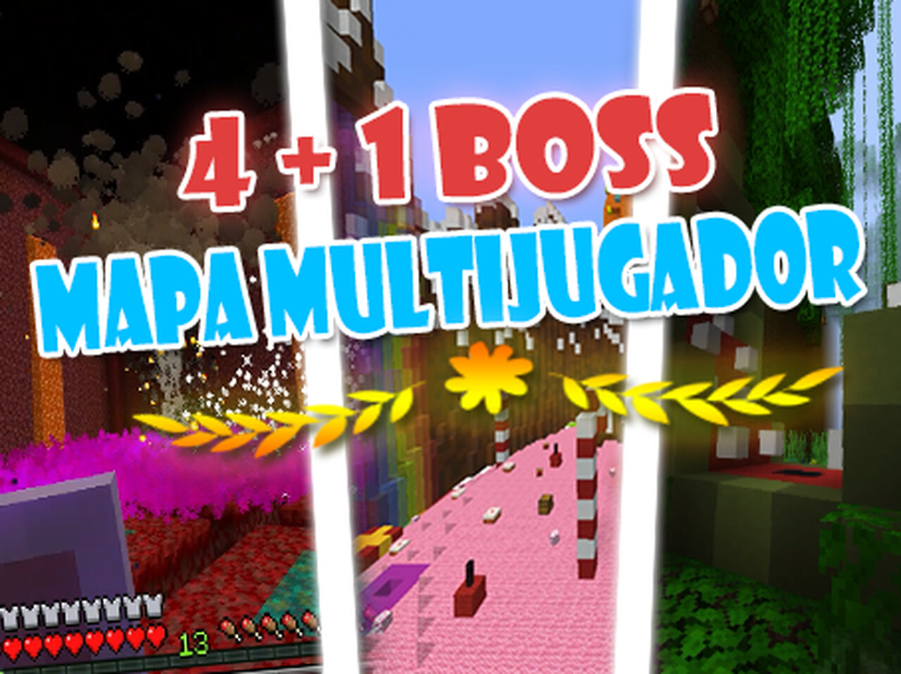 Multiplayer Map 4 + 1 Boss Minecraft Map
